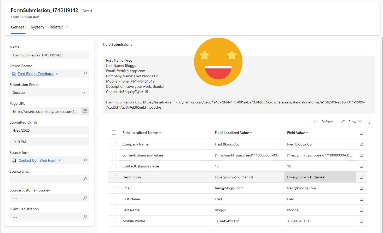 Form submission summaries for Customer Insights - Journeys marketing ...