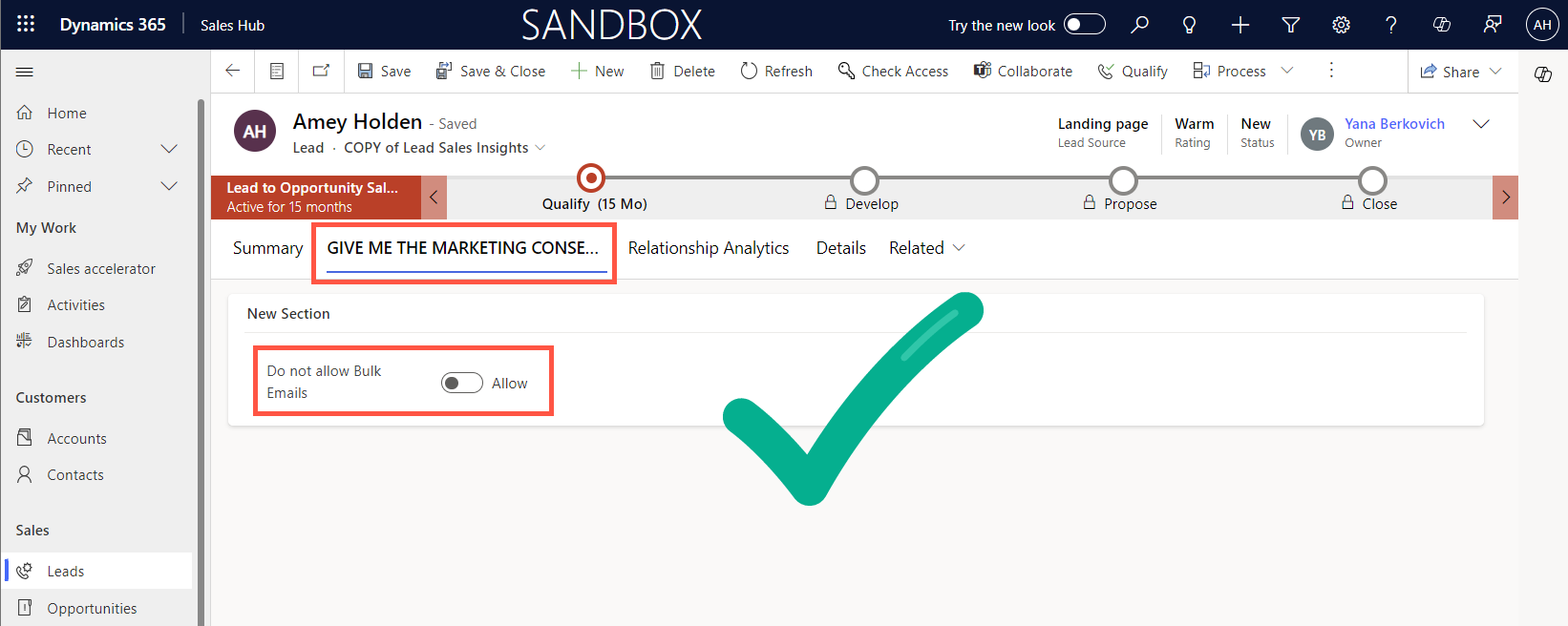 Manage customer consent from contact and lead forms in Dynamics 365 ...