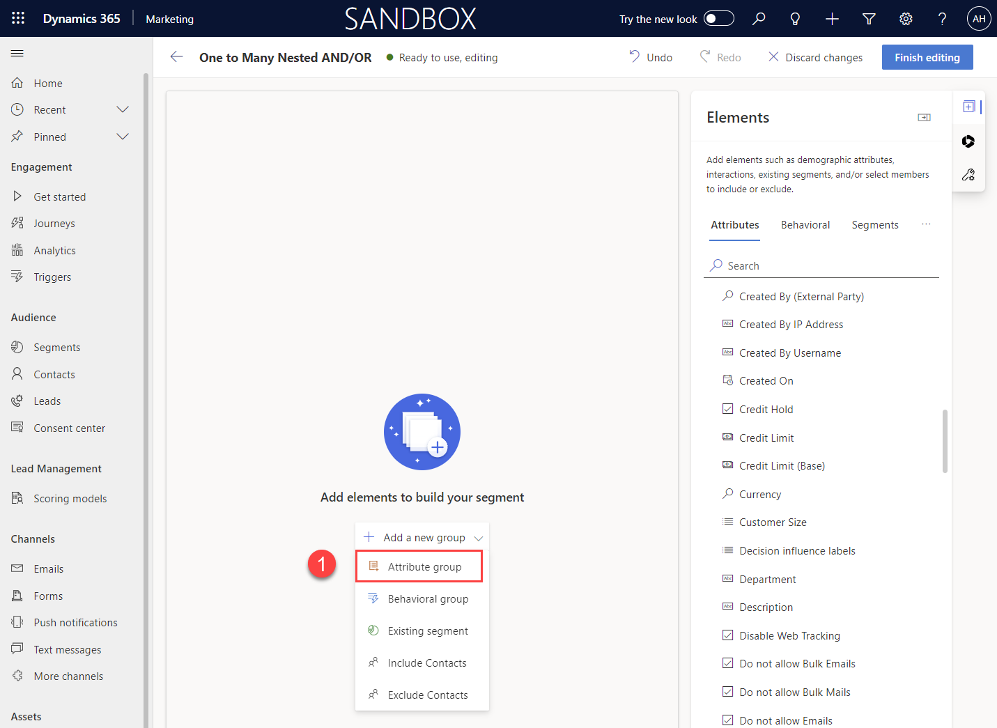 Nested condition segments in Customer Insights - Journeys — Amey Holden ...