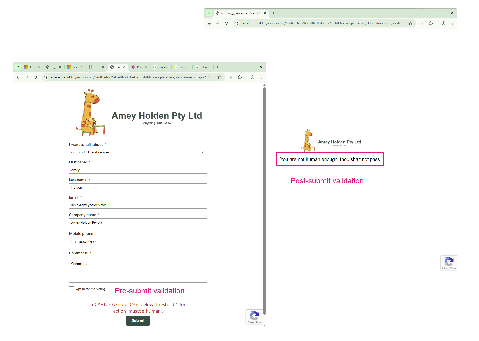 Google ReCAPTCHA v3 and Cloudflare Turnstile for marketing and event ...