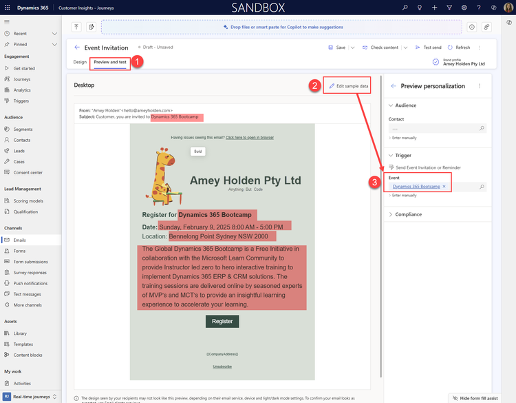 Never set up another event invitation email again in Customer Insights ...