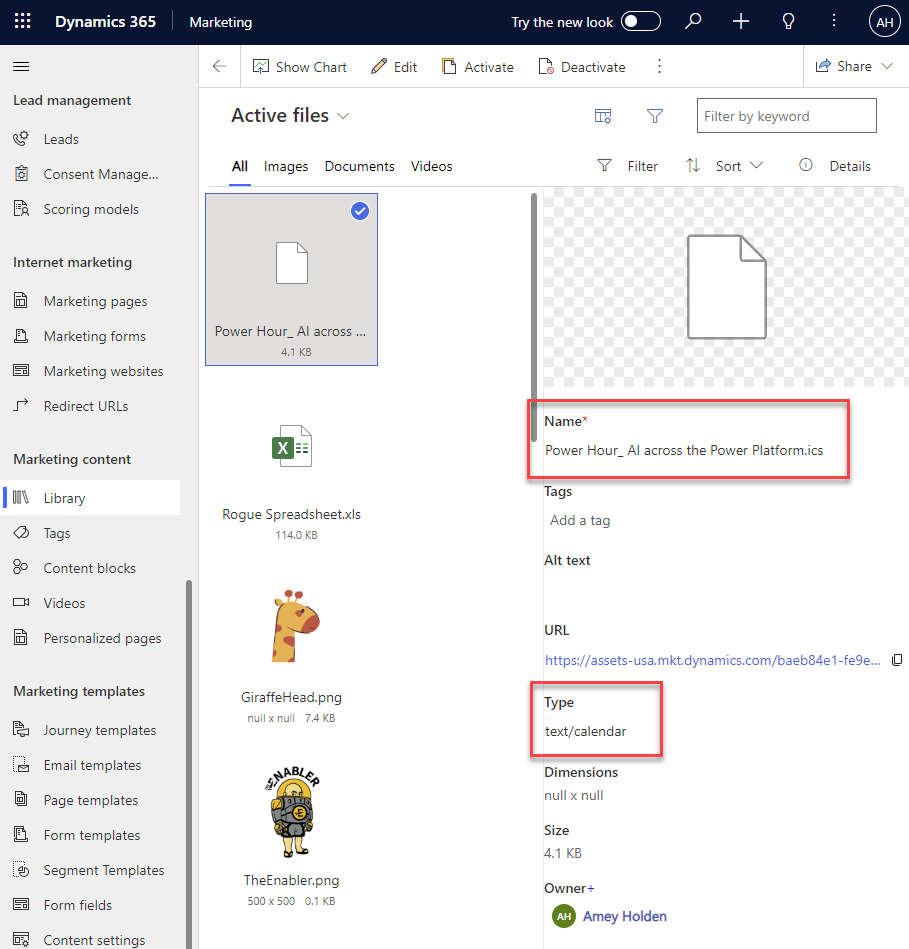 Upload files to Dynamics 365 Marketing Asset Library with Power ...