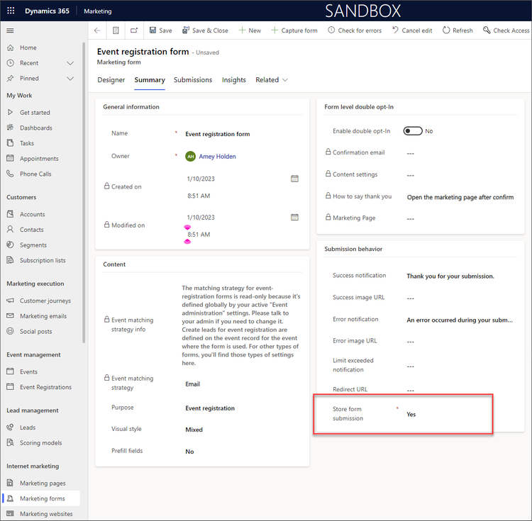 Create form submission and event registration summaries in Dynamics 365 ...