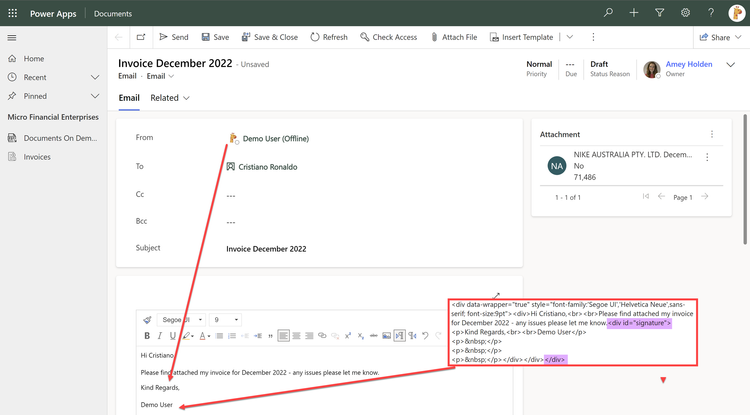 Automatically populate the Dataverse email signature using Power Automate — Amey Holden ...