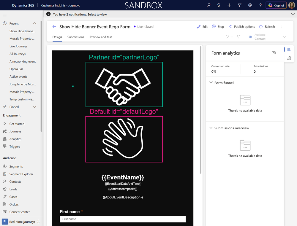 Dynamic content in Customer Insights - Journeys Marketing and Event ...