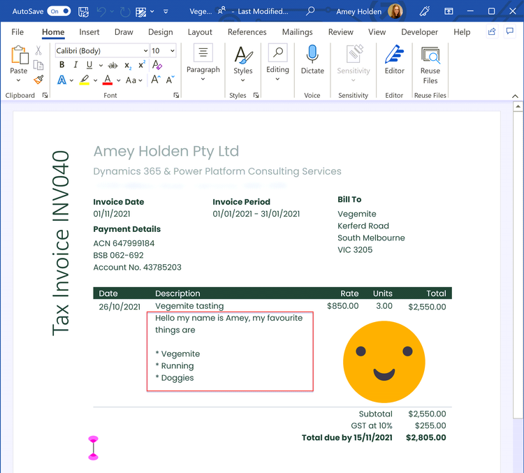 How to fix HTML text in Word Document Templates — Amey Holden ...