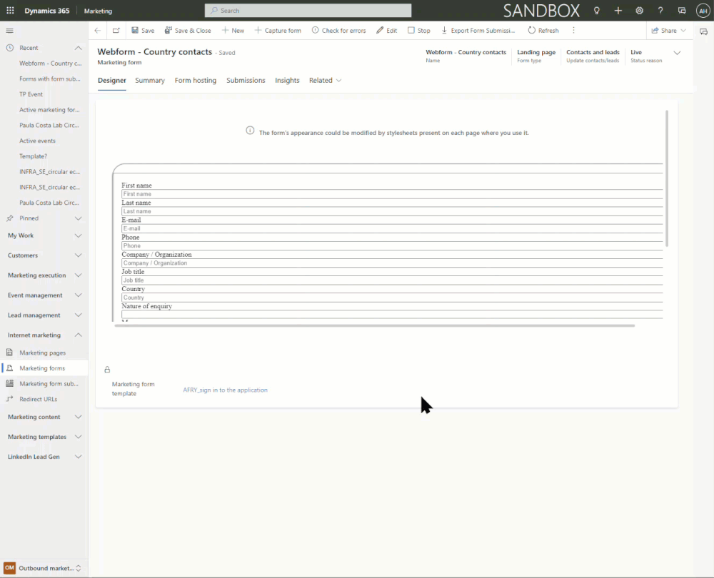 Export Dynamics 365 Marketing Landing Page Form Responses — Amey Holden ...
