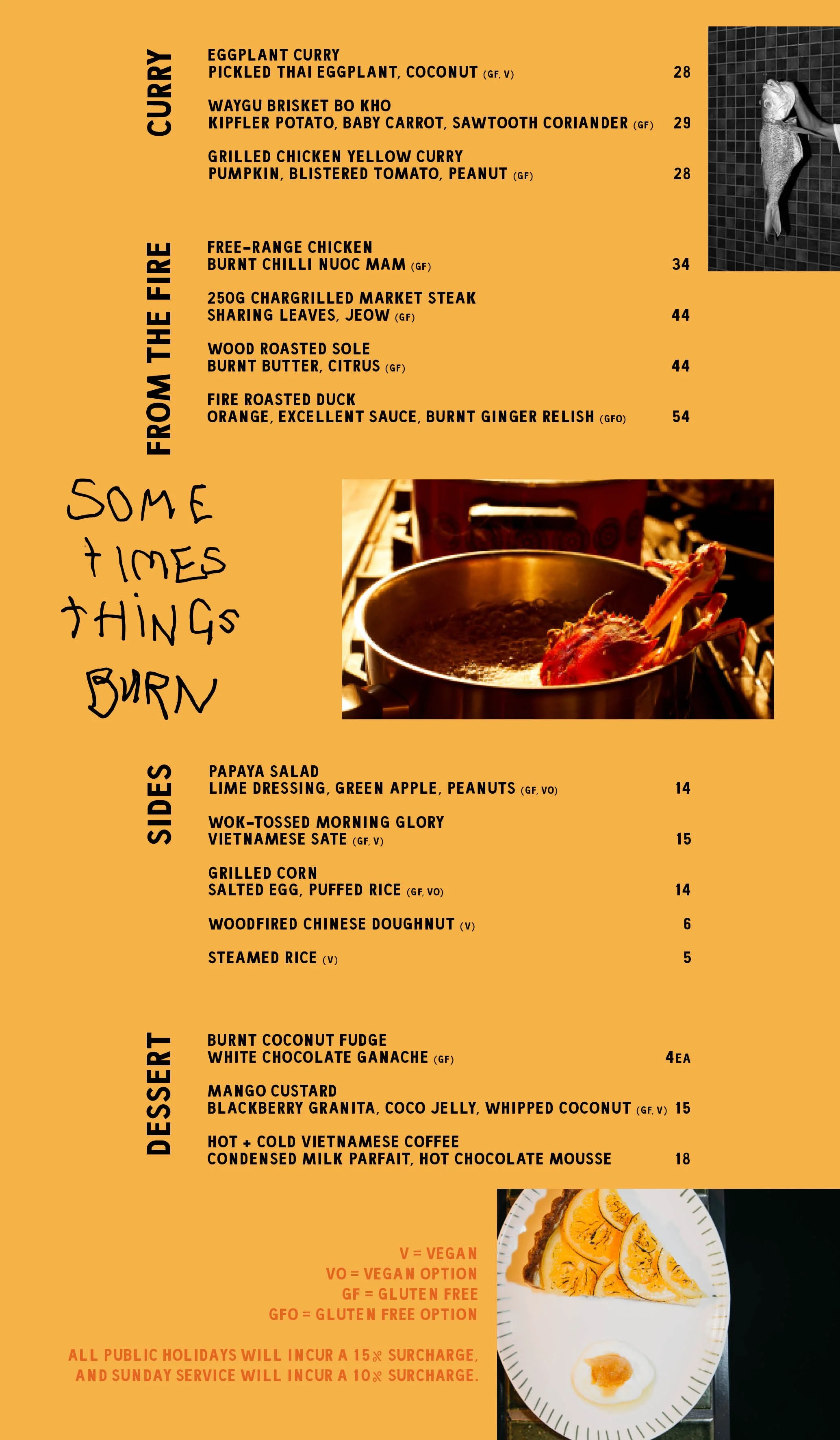 Dine In Dinner Menu | Firebird