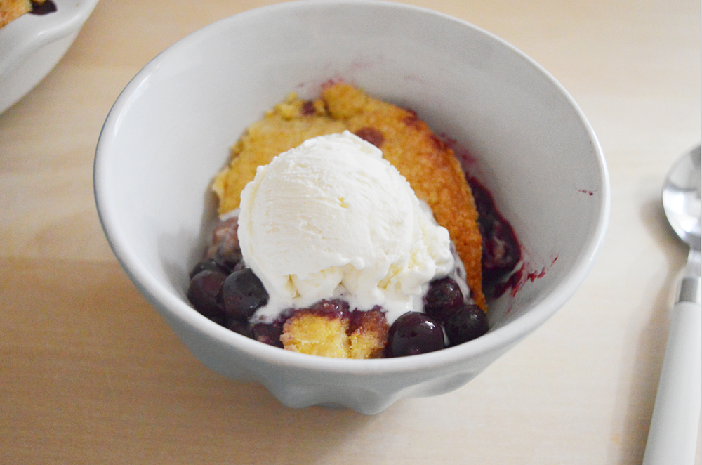 Blueberry Cobbler with Cornmeal Biscuits — Pancakes and Biscotti