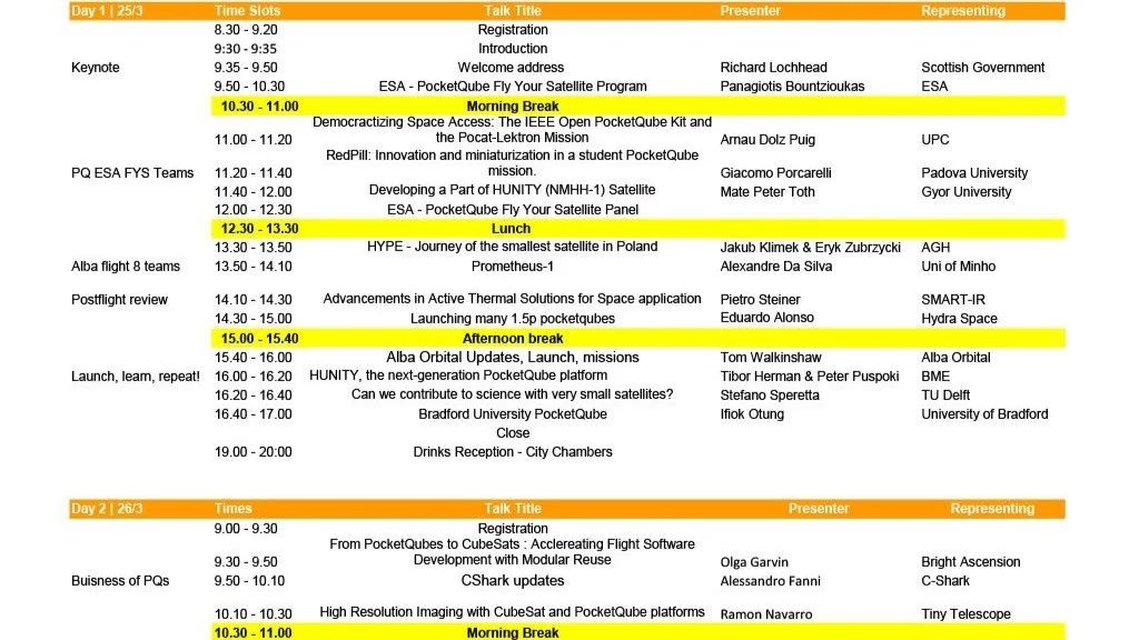 Schedule 2025 — POCKETQUBE CONFERENCE