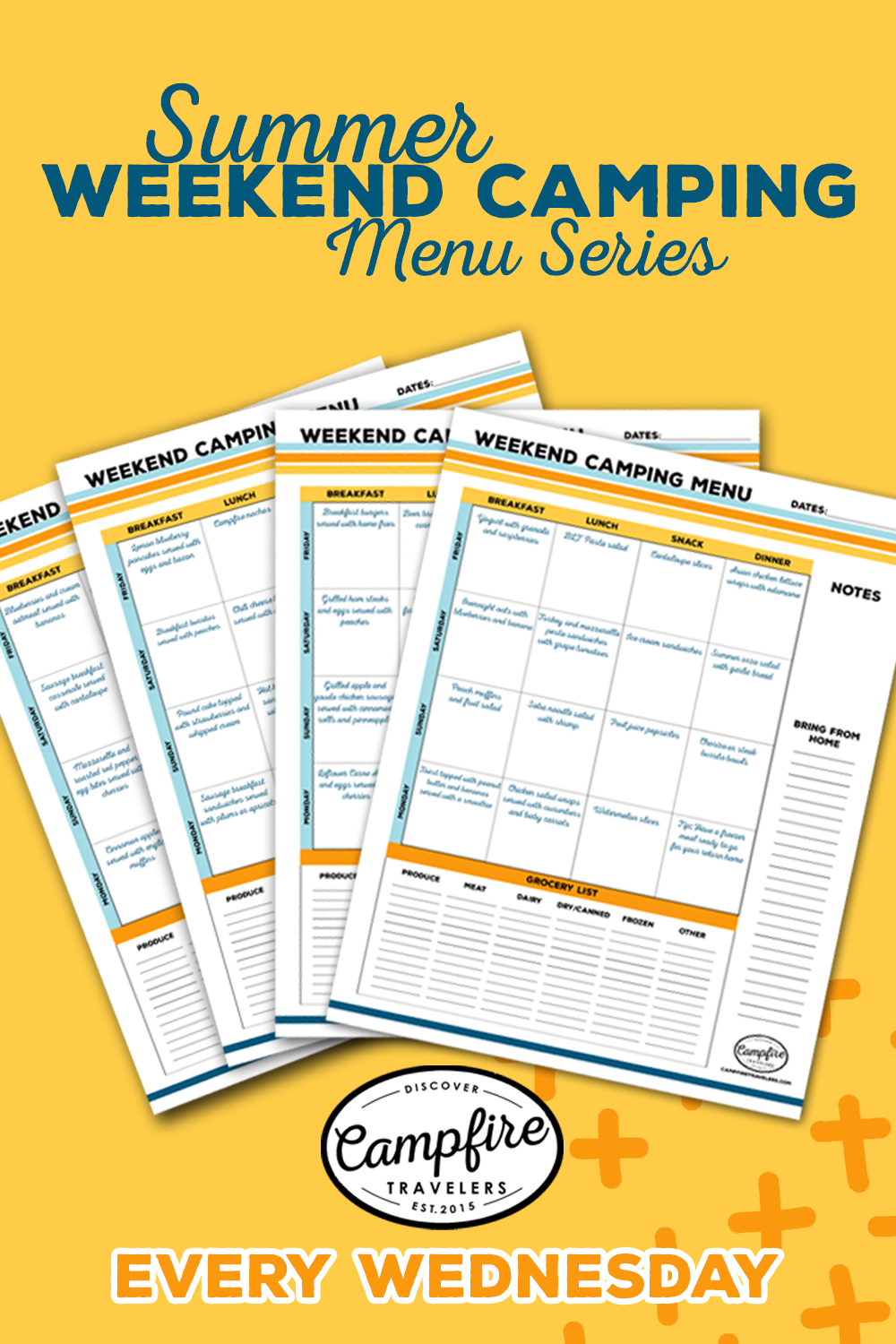 Quick and Easy Weekend Camping Meal Plan — Campfire Travelers - Camping ...