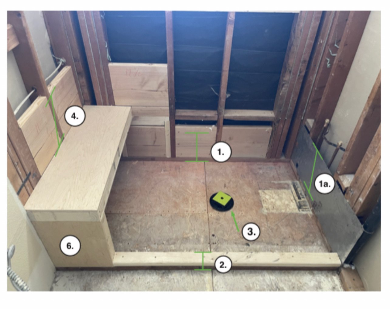 Prep Guide Hot Mop Shower Pans with Floating Bench — Elite Shower Pans ...