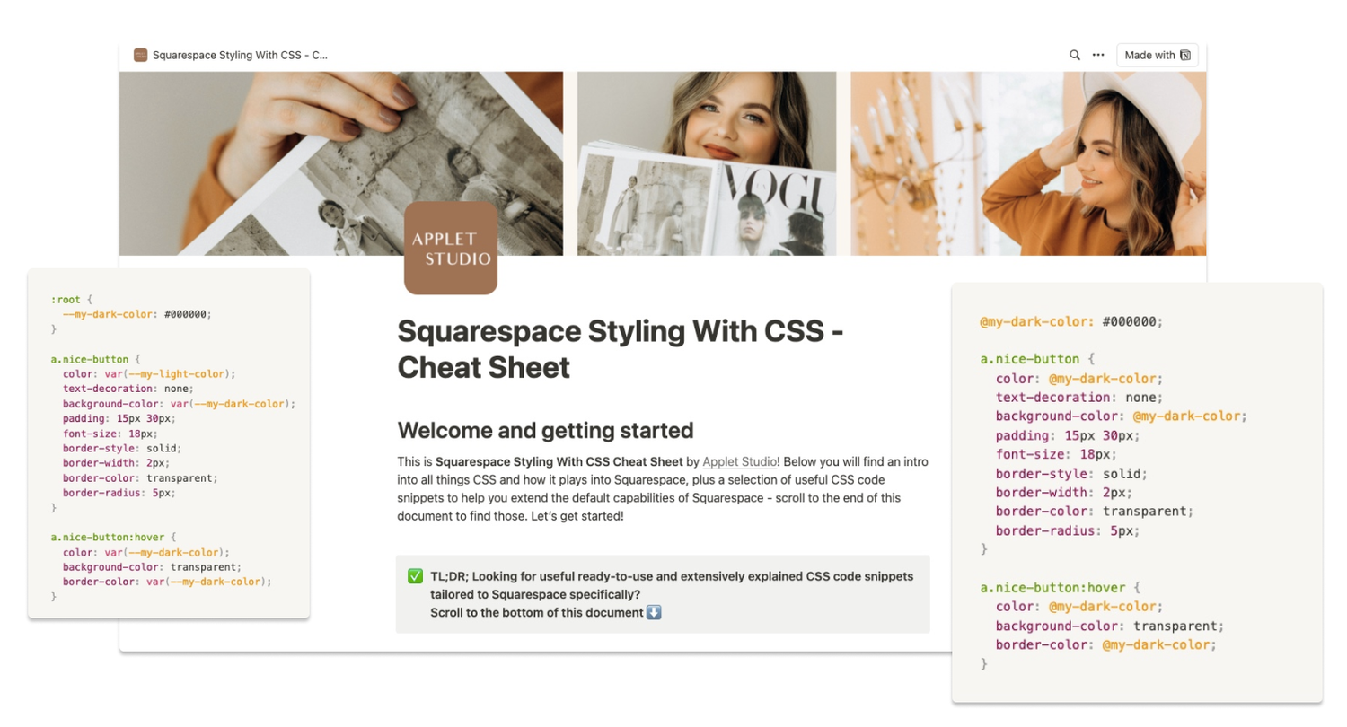 Beginner’s Guide to Learning CSS for Squarespace — Applet Studio