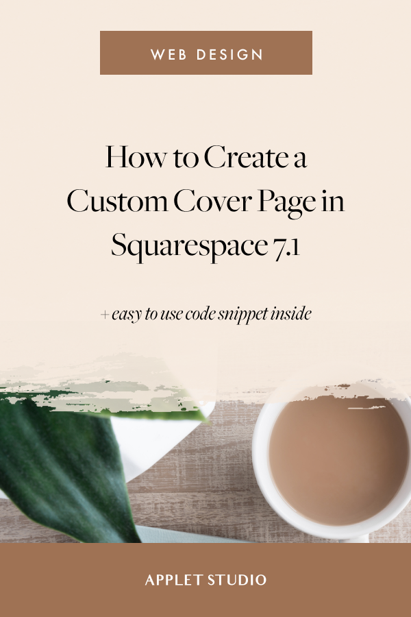 How to Create a Customized Cover Page in Squarespace 7.1 — Applet Studio