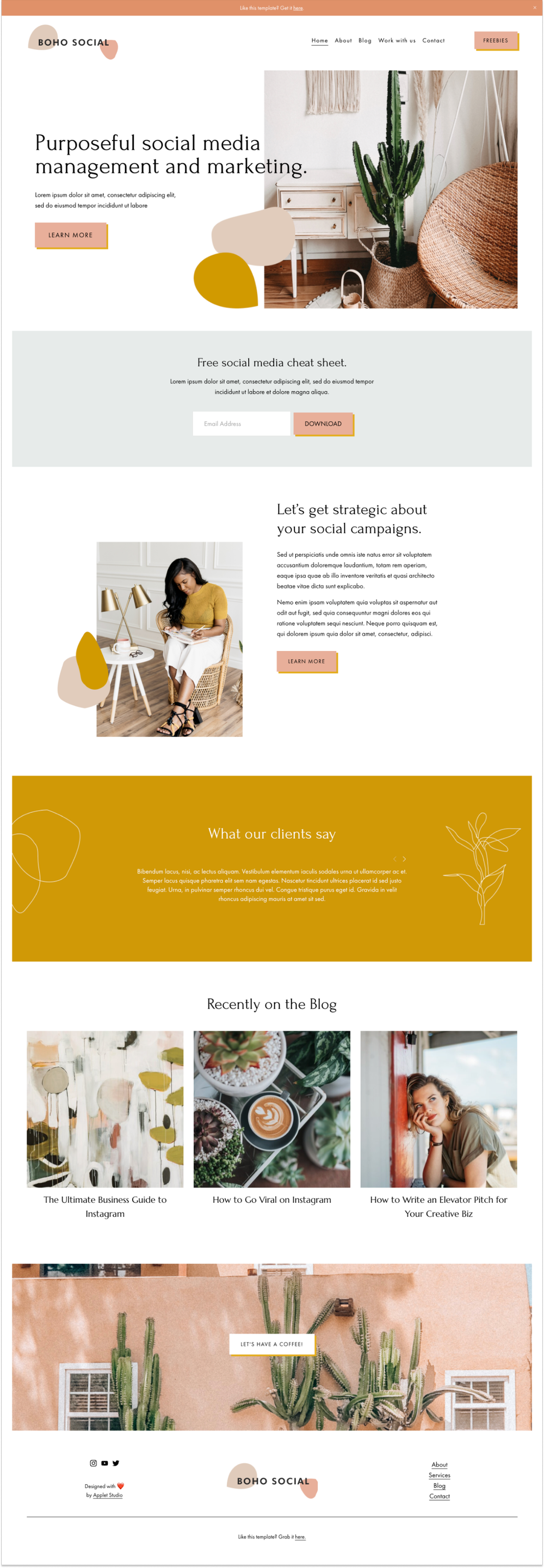How to redesign a premium Squarespace template — Applet Studio