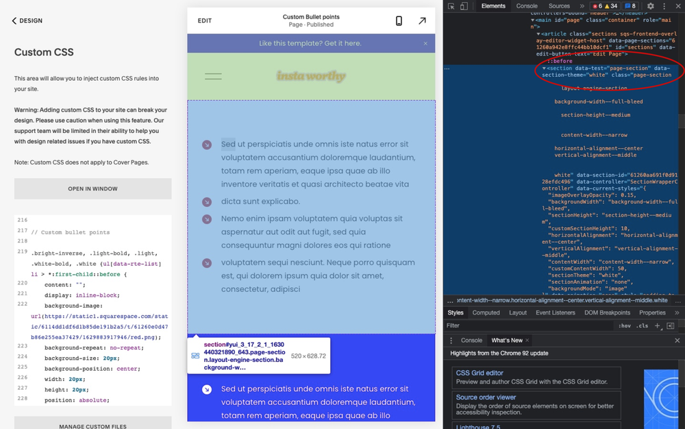 Pretty Bullet Points for Squarespace (Free Plugin) — Applet Studio