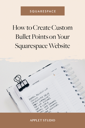 Pretty Bullet Points for Squarespace (Free Plugin) — Applet Studio