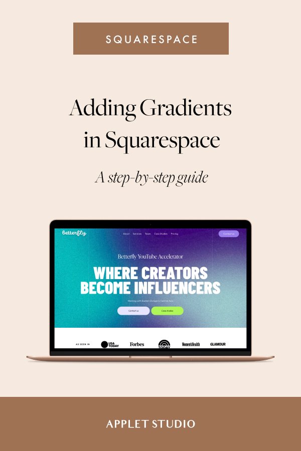 How to Create Gradient Background in Squarespace — Applet Studio