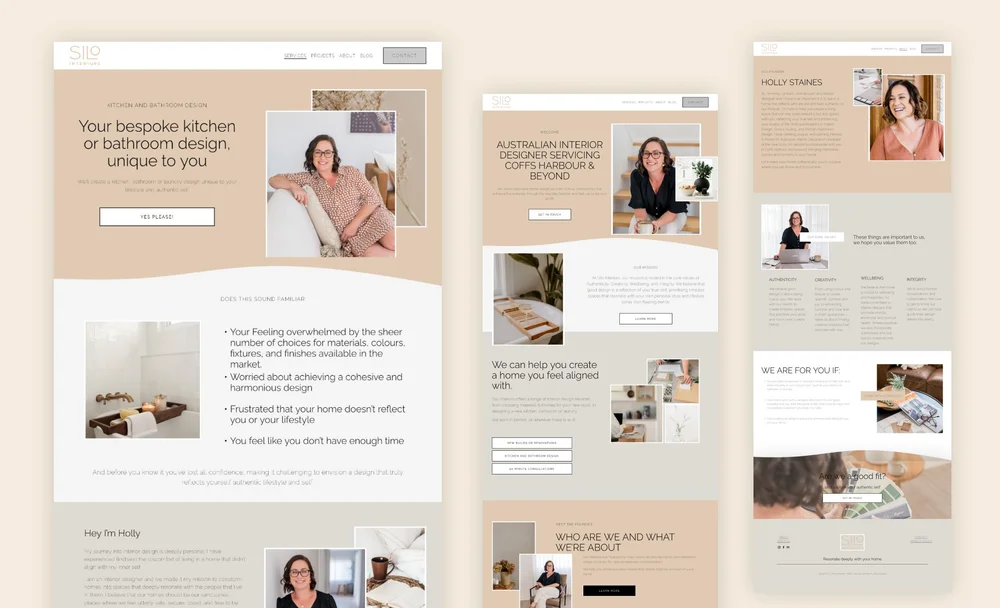 Warm Squarespace Website for an Interior Designer — Applet Studio