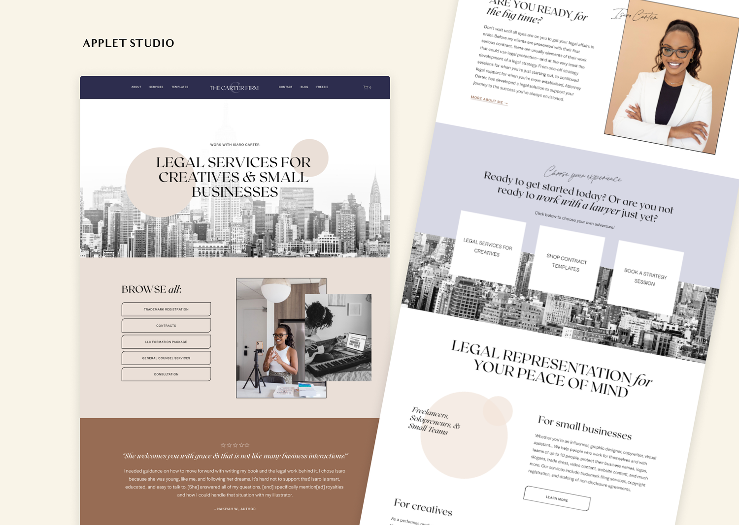 Sleek and Professional Website for an Attorney — Applet Studio