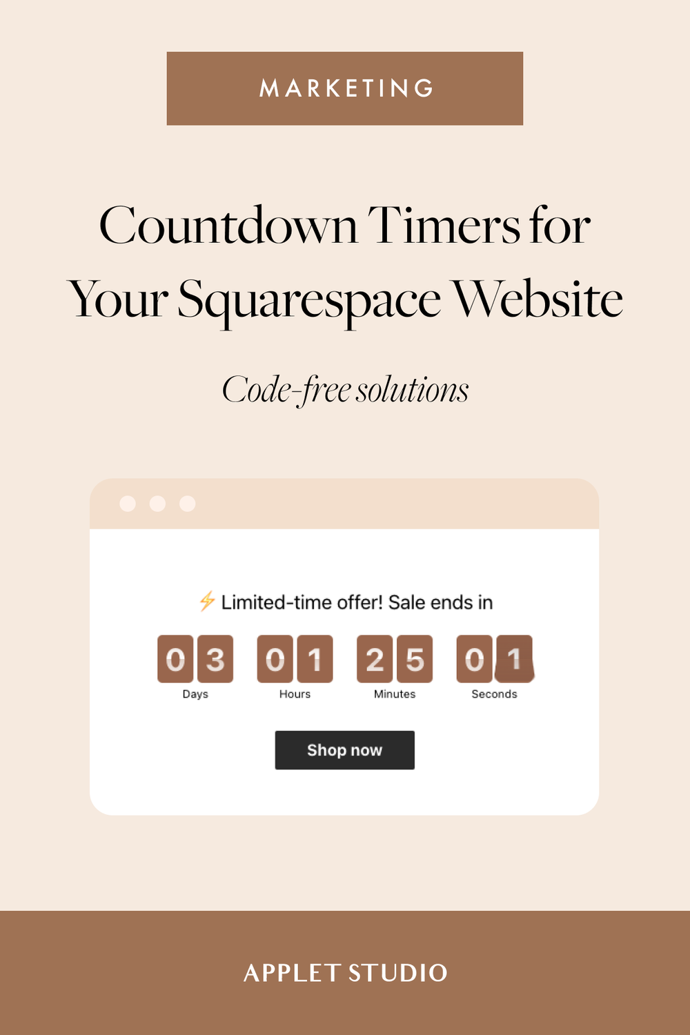 Code-Free Countdown Timers for Your Squarespace Website — Applet Studio