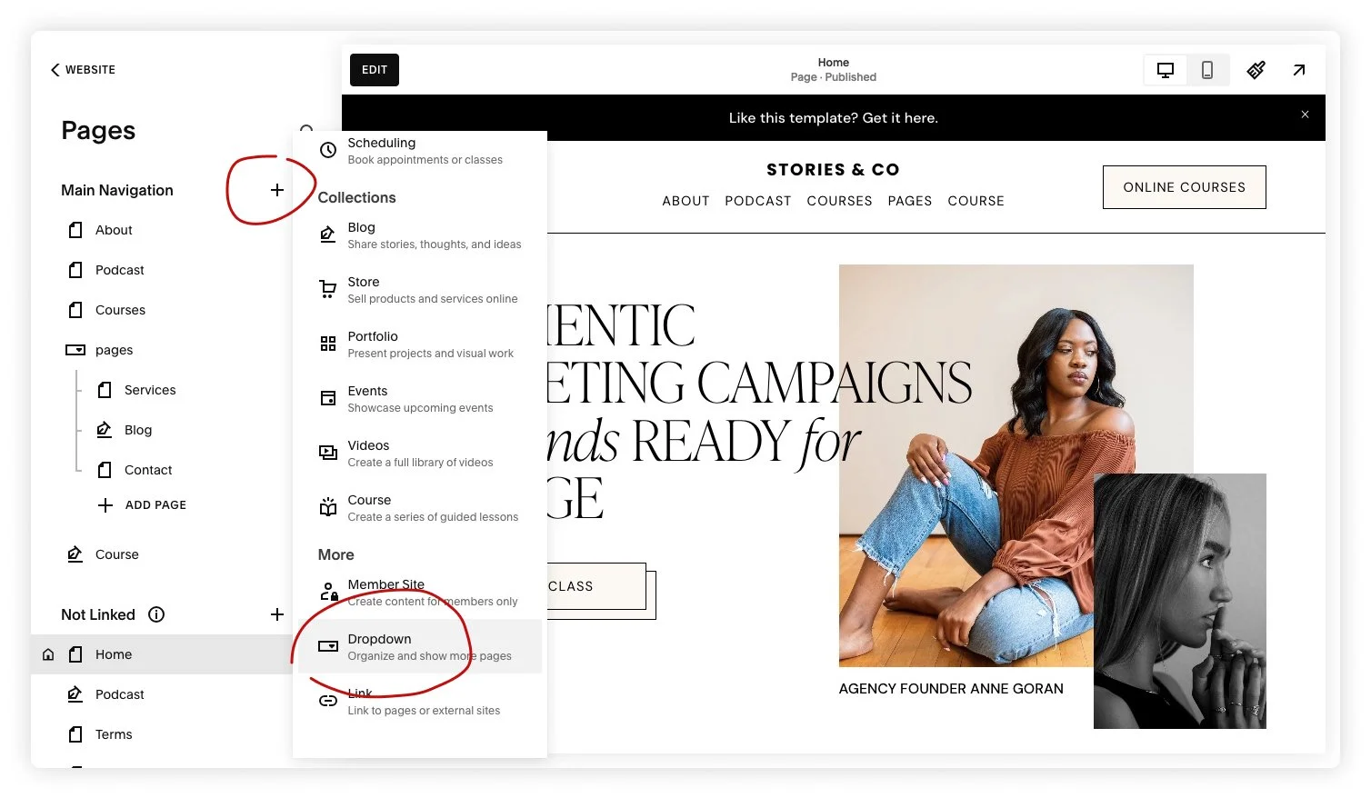 How to Add a Drop-down Navigation Menu in Squarespace — Applet Studio