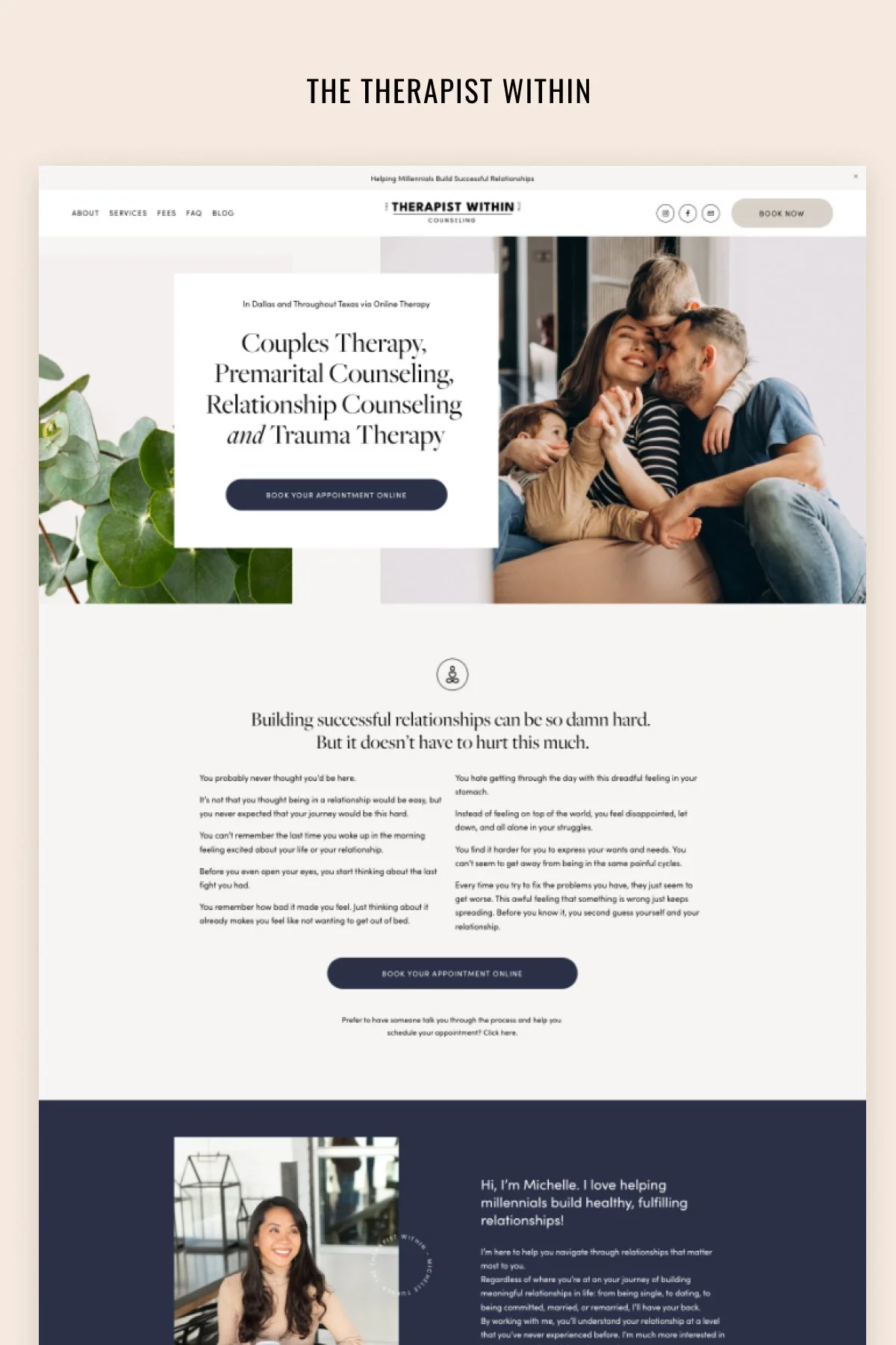 Sleek Squarespace Website for Therapist — Applet Studio