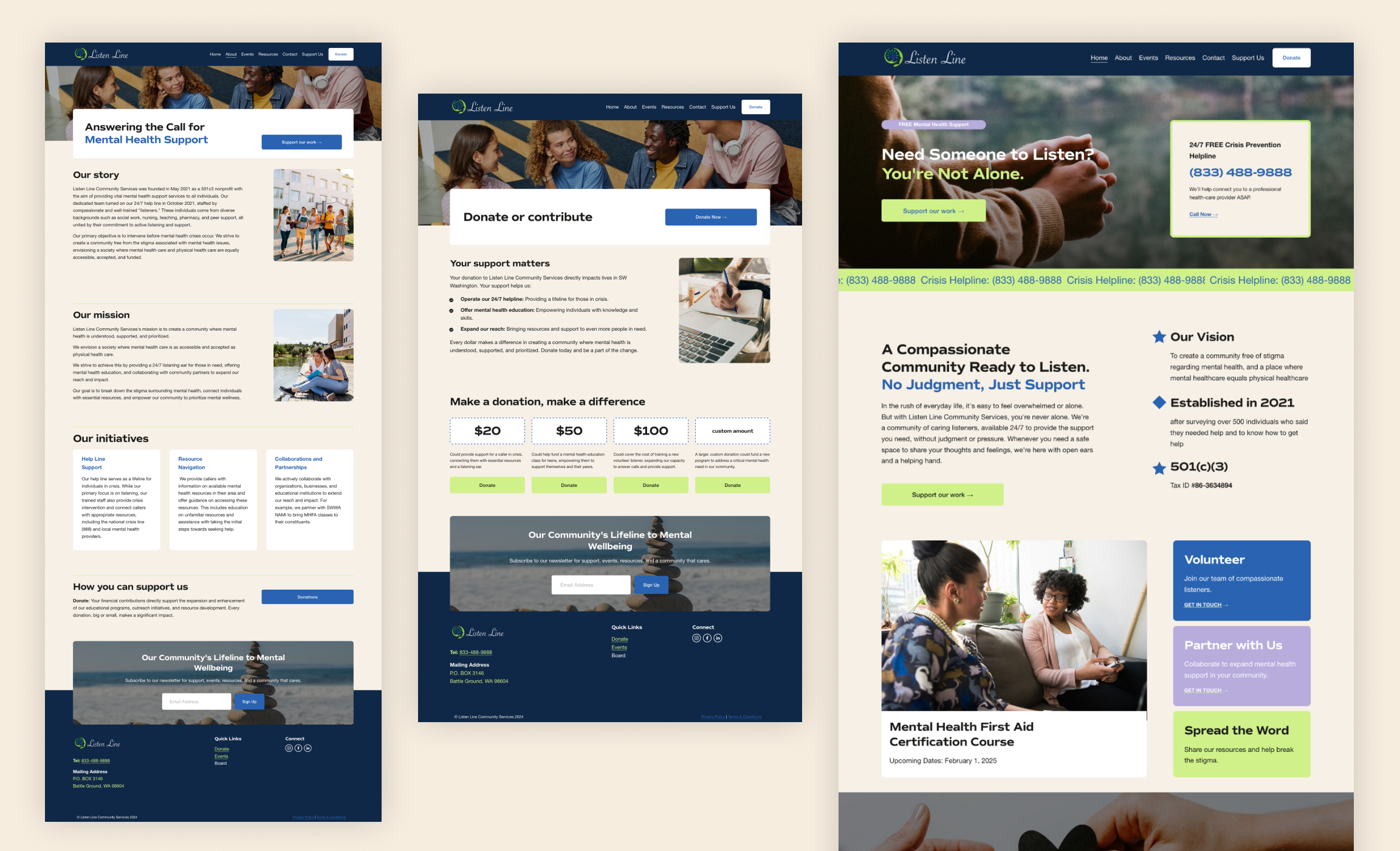 Squarespace Website for a Mental Health Support Service — Applet Studio