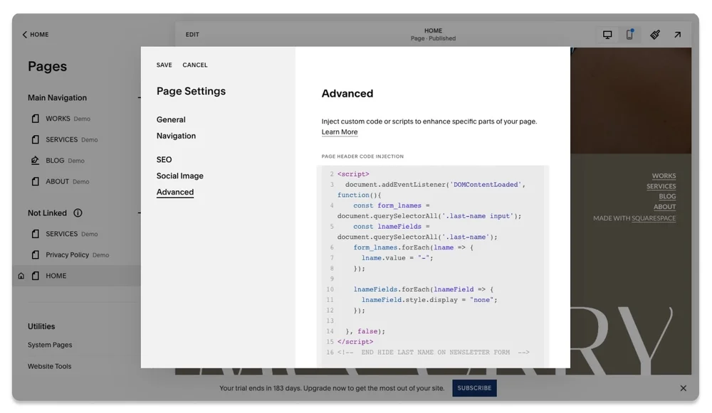 How to Hide the Last Name Field from the Squarespace Newsletter Block — Applet Studio