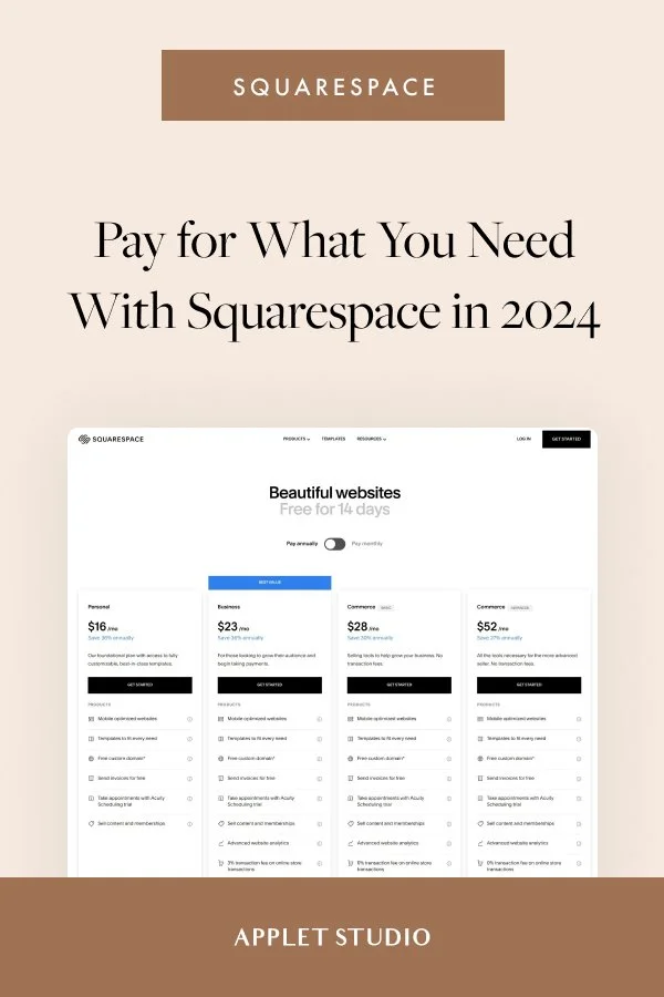 Squarespace Pricing Explained: 2025 Update — Applet Studio