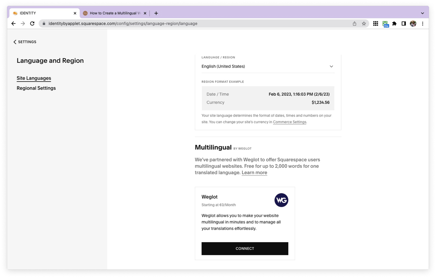 How to Create a Multilingual Website with Squarespace and Weglot — Applet Studio