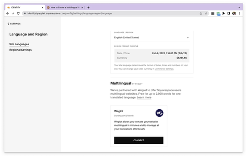 How to Create a Multilingual Website with Squarespace and Weglot — Applet Studio