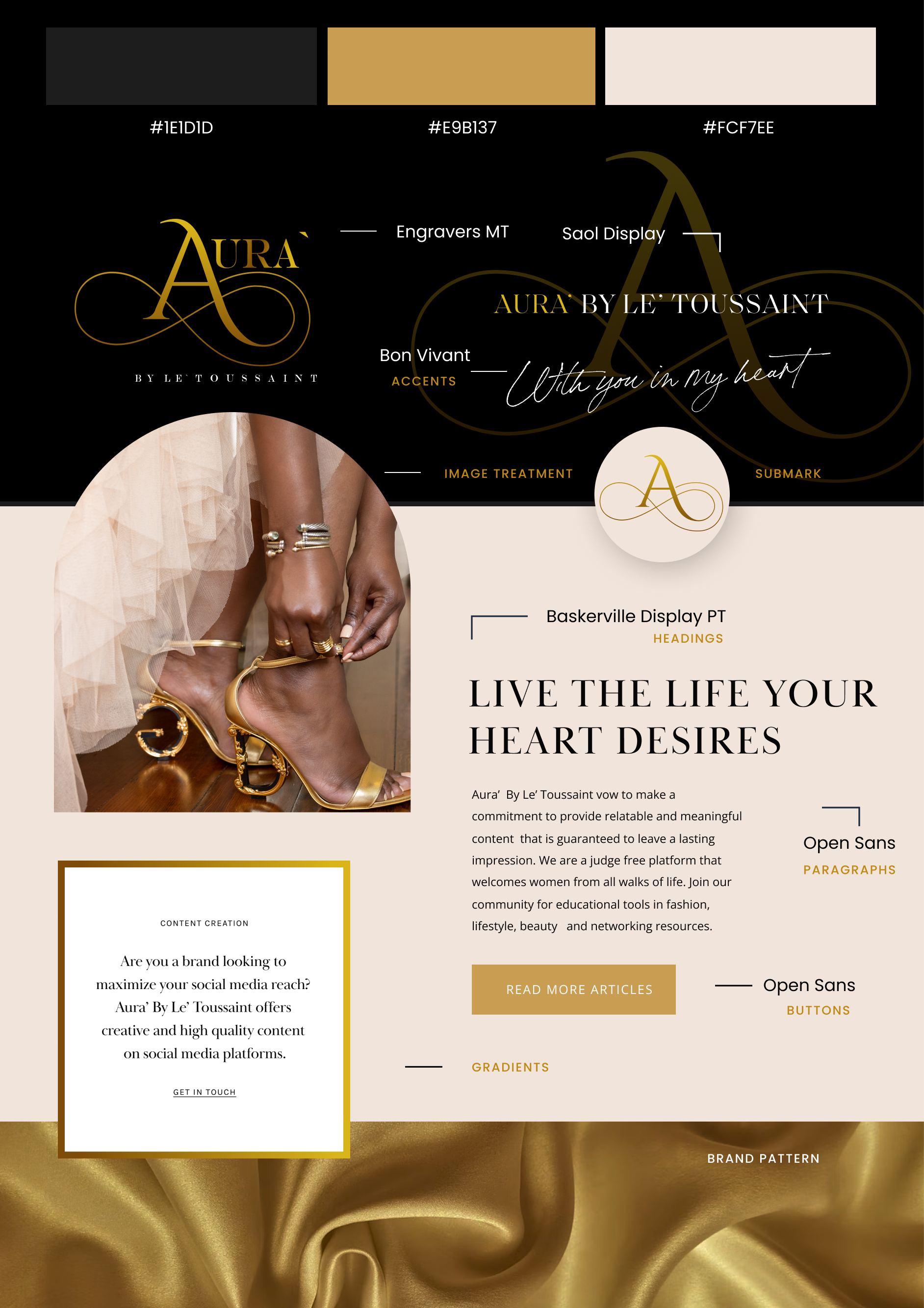 Chic, Luxurious and Feminine Website for Instagram Fashion Influencer ...