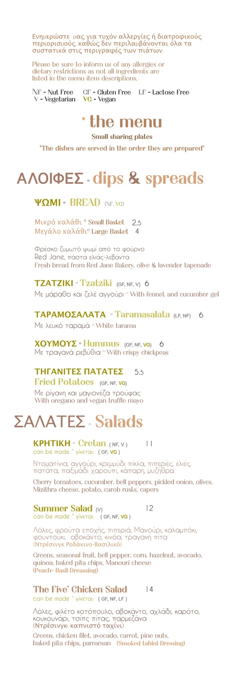 Menu 1 — The Counter