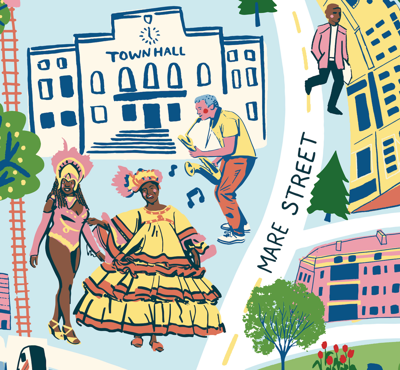 Hackney Illustrated Map — Olivia Brotheridge Design