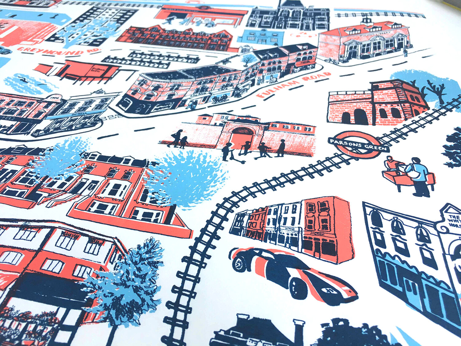 Hammersmith Fulham Illustrated Map Olivia Brotheridge — Olivia ...