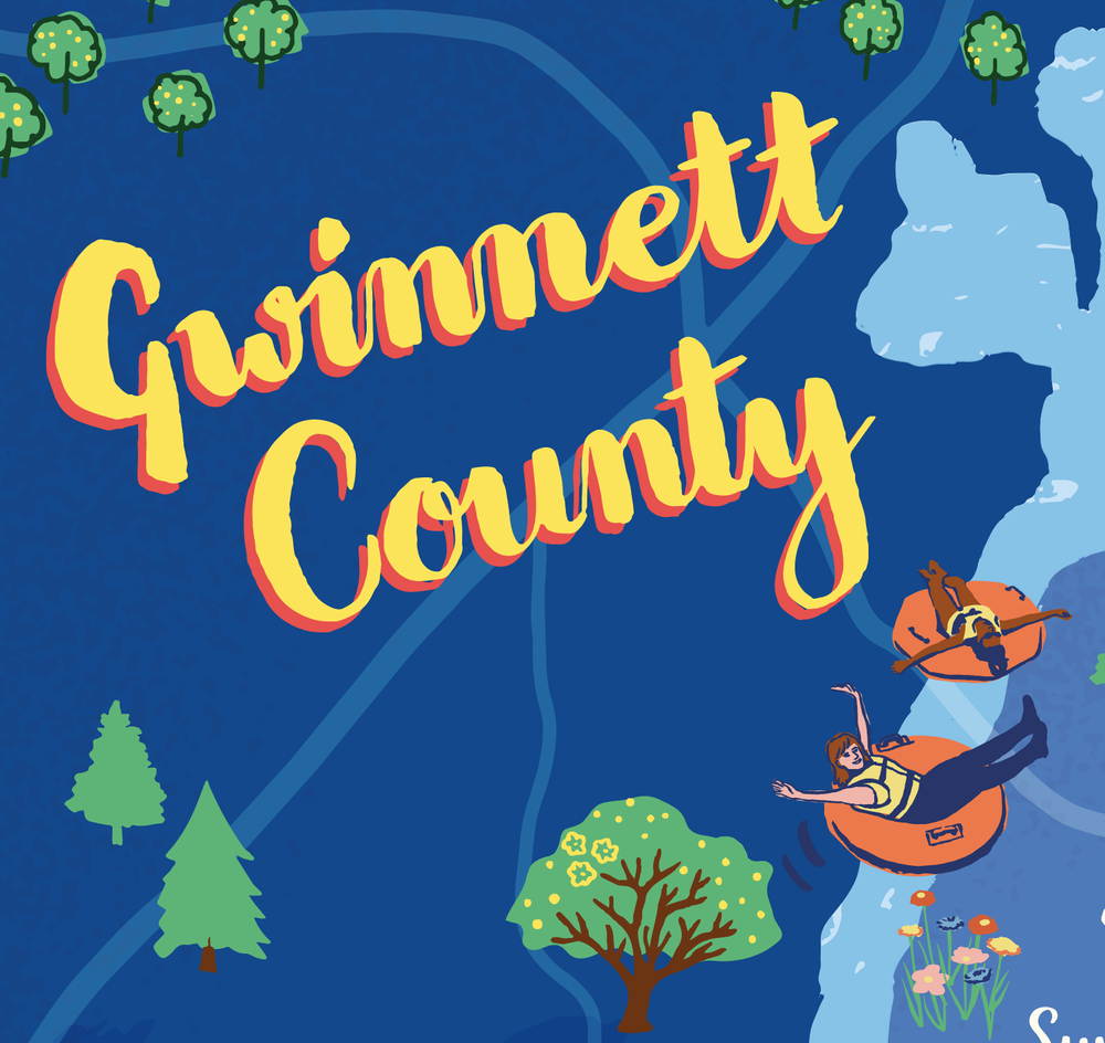 Gwinnett County Map Illustration for Atlanta Magazine — Olivia ...