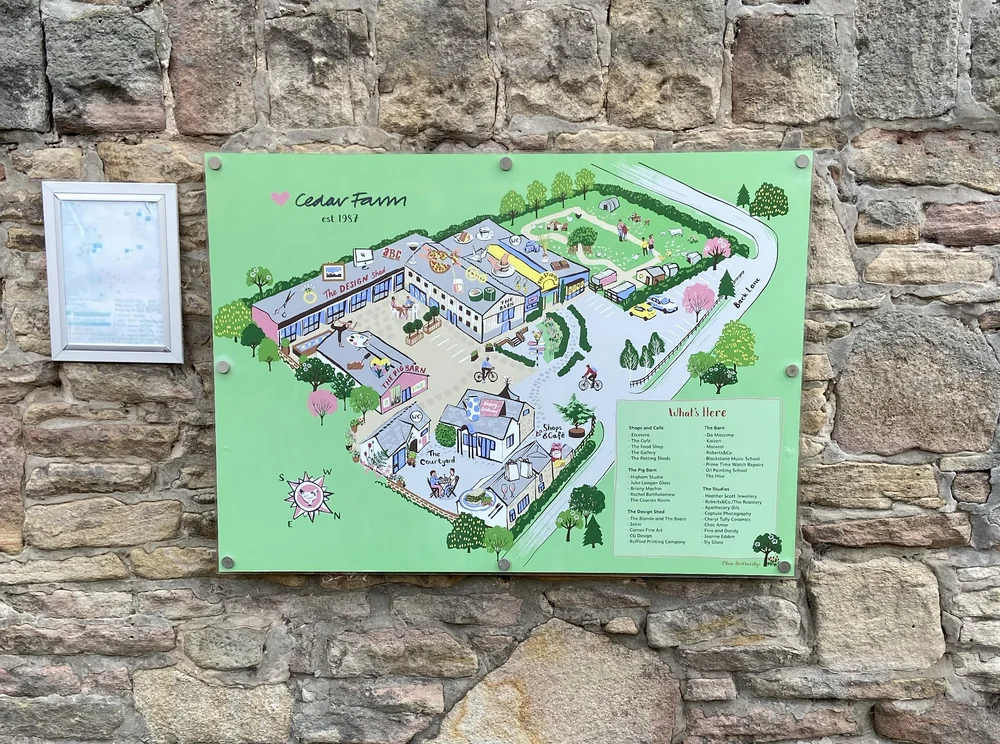 Illustrated map of Cedar Farm in Lancashire by map illustrator Olivia ...