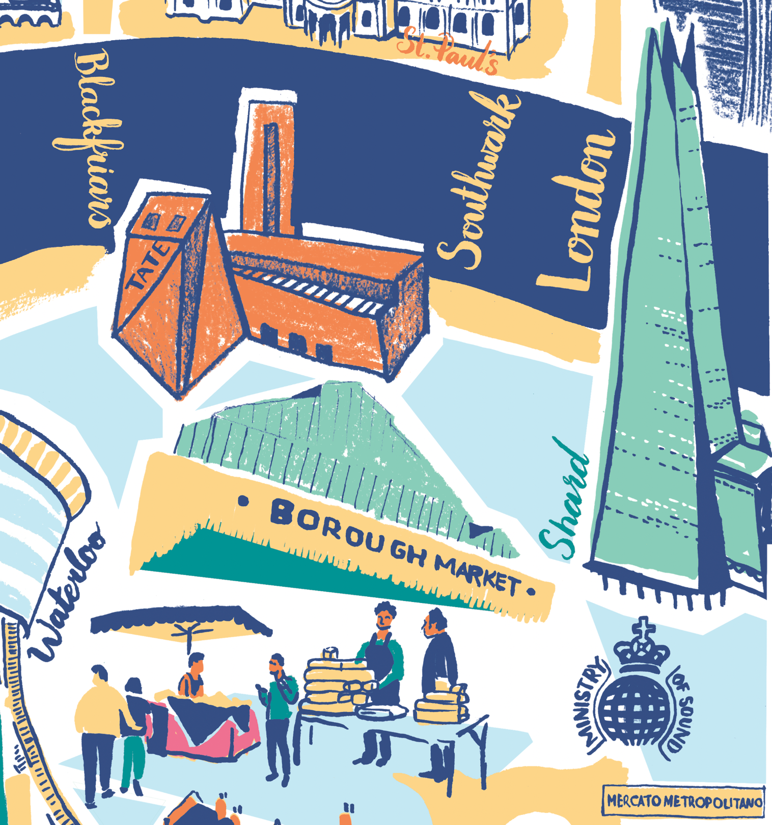 Central London Illustrated Map — Olivia Brotheridge Design Central London Illustrated Map — Olivia Brotheridge Design