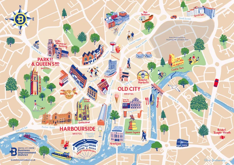 Bristol Illustrated Map — Olivia Brotheridge Design