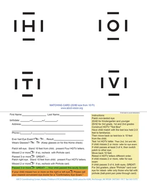 Home Eye Test — Safe Eyes America