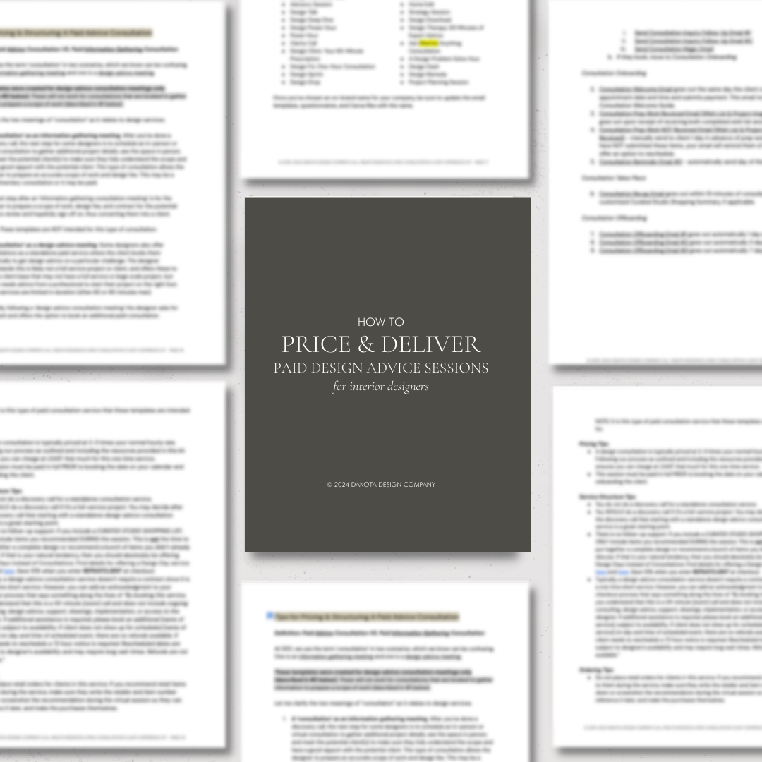 Paid Design Advice Consultation Session Client Experience Templates for ...