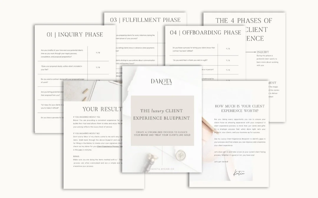 Free download to create your client experience workflow — Dakota Design ...