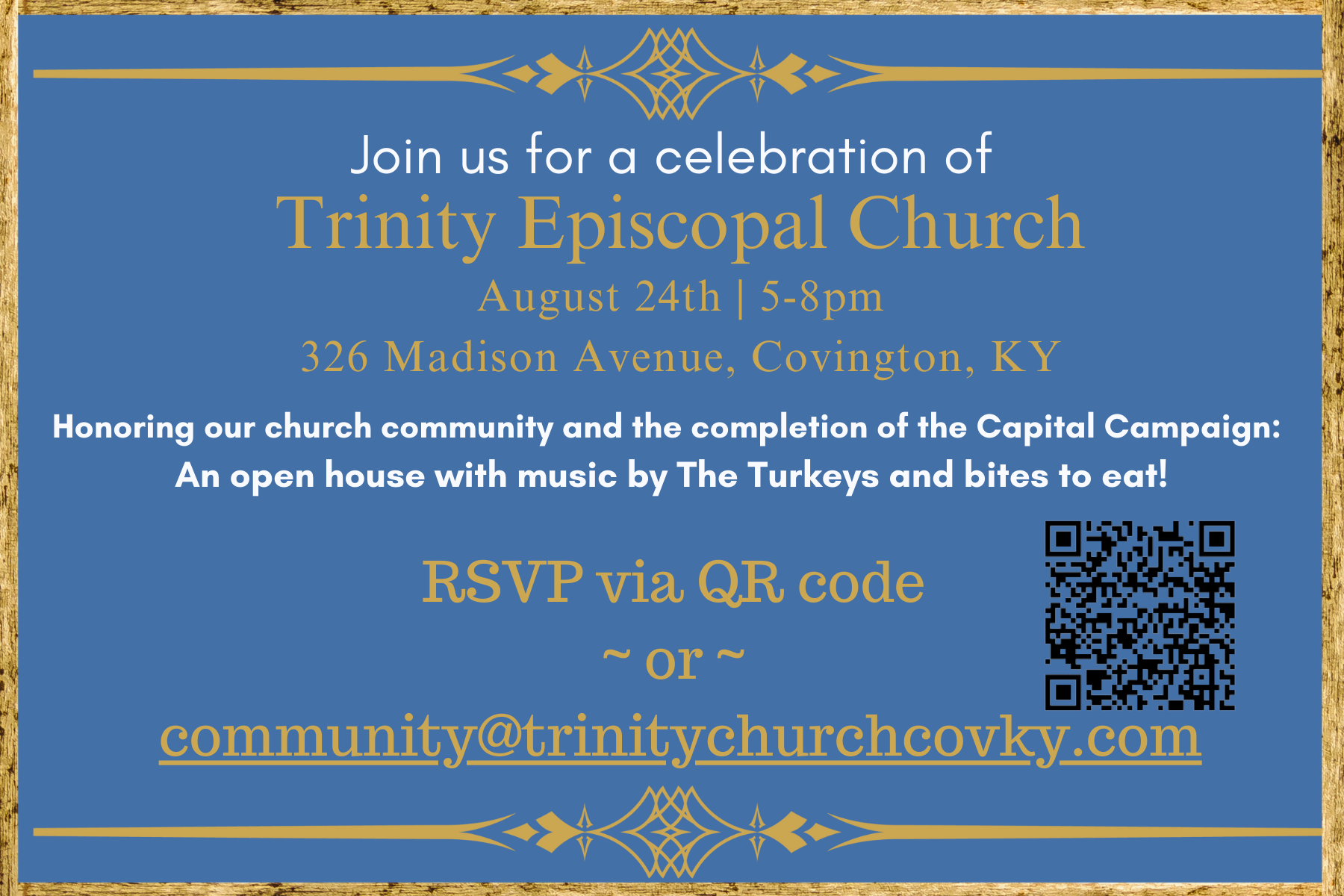 Celebration of Trinity: Aug. 24 — Trinity Episcopal Church, Covington KY