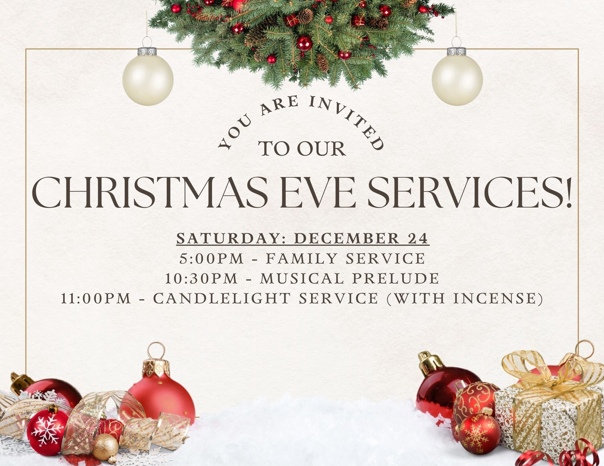 Christmas Eve Services: Dec. 24 — Trinity Episcopal Church, Covington KY