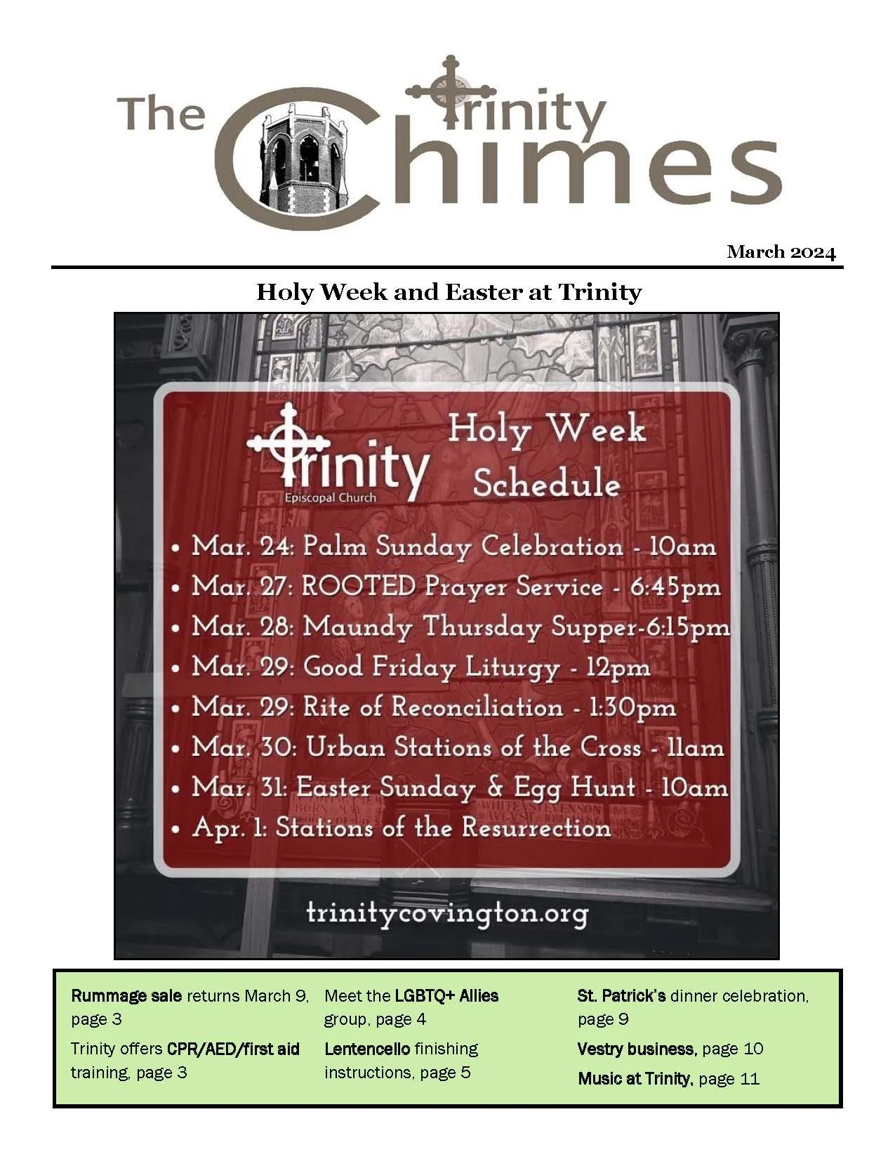The Chimes: March 2024 — Trinity Episcopal Church, Covington KY