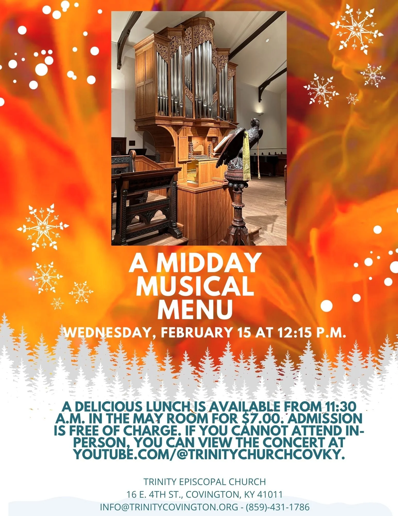 Midday Musical Menu - Feb. 15 — Trinity Episcopal Church, Covington KY