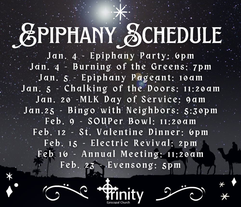 Epiphany 2025 Schedule — Trinity Episcopal Church, Covington KY