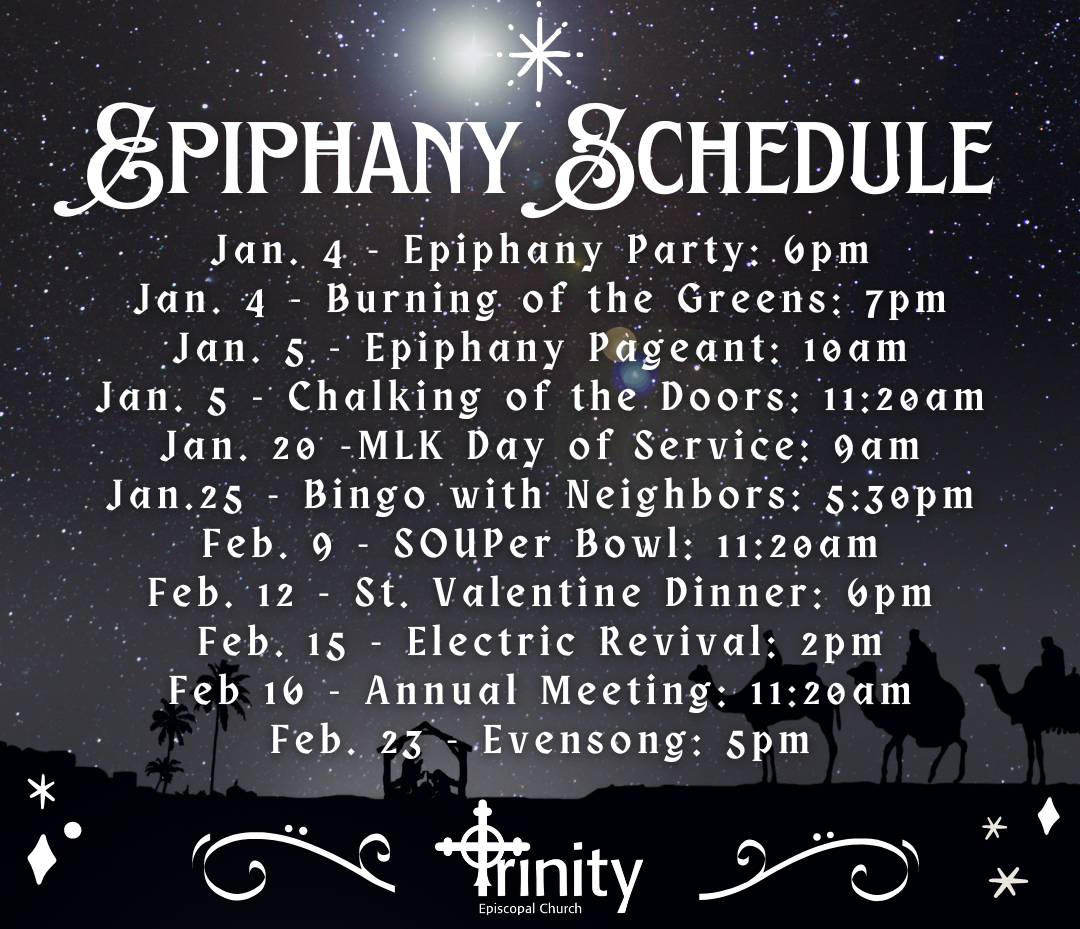 Epiphany 2025 Schedule — Trinity Episcopal Church, Covington KY