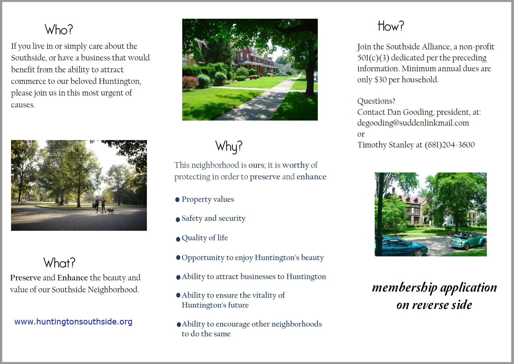 Membership Brochure — The Southside Alliance